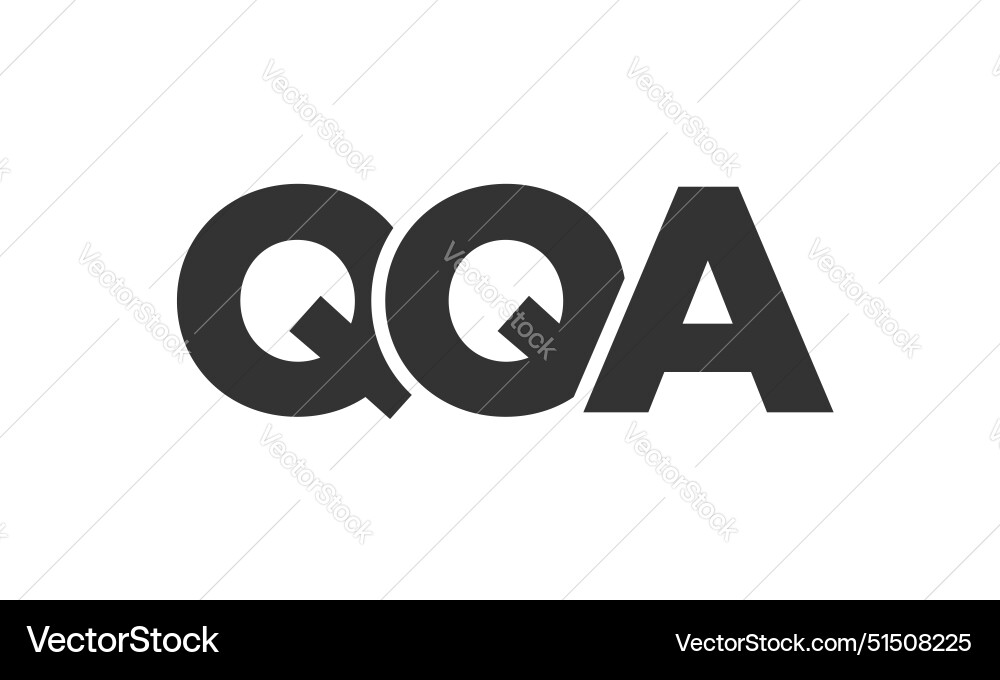 Qqa logo design template with strong and modern Vector Image