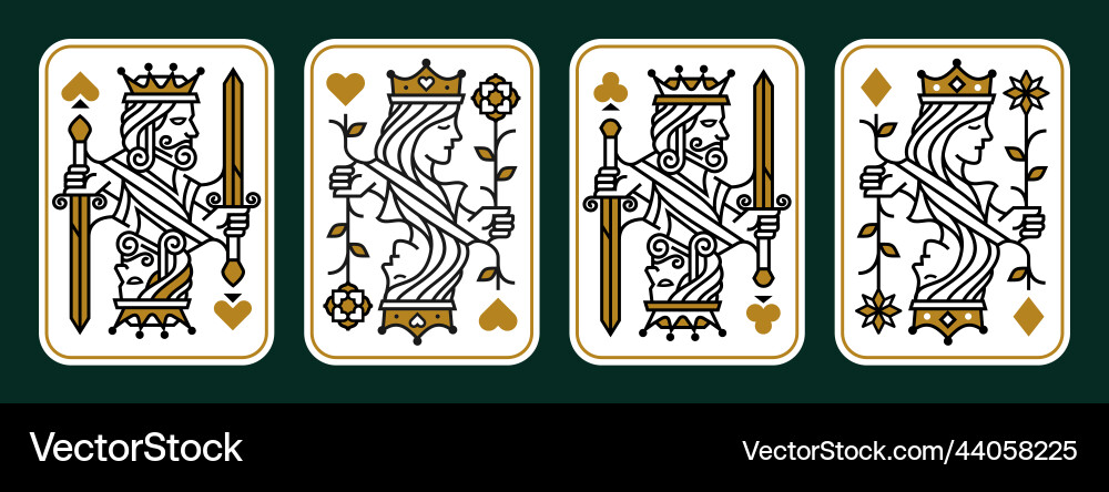 Royal Card Couple Royalty Free Vector Image - VectorStock