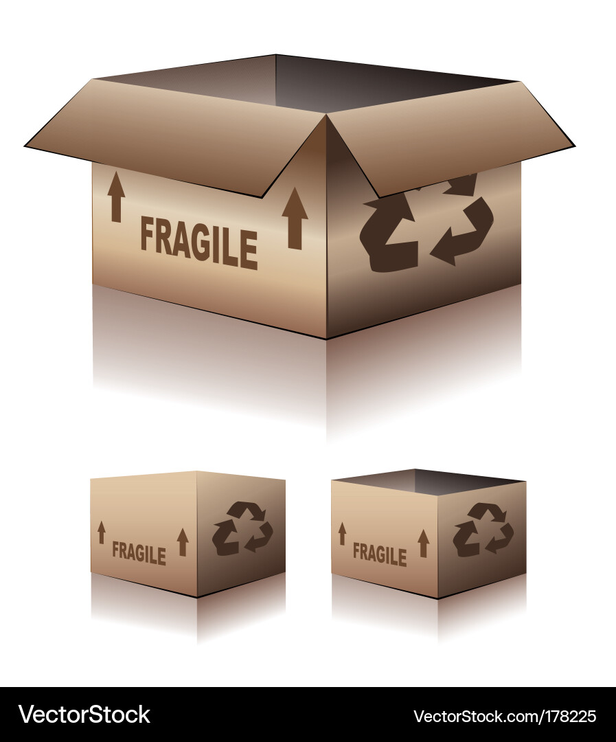 Shipping boxes set Royalty Free Vector Image - VectorStock