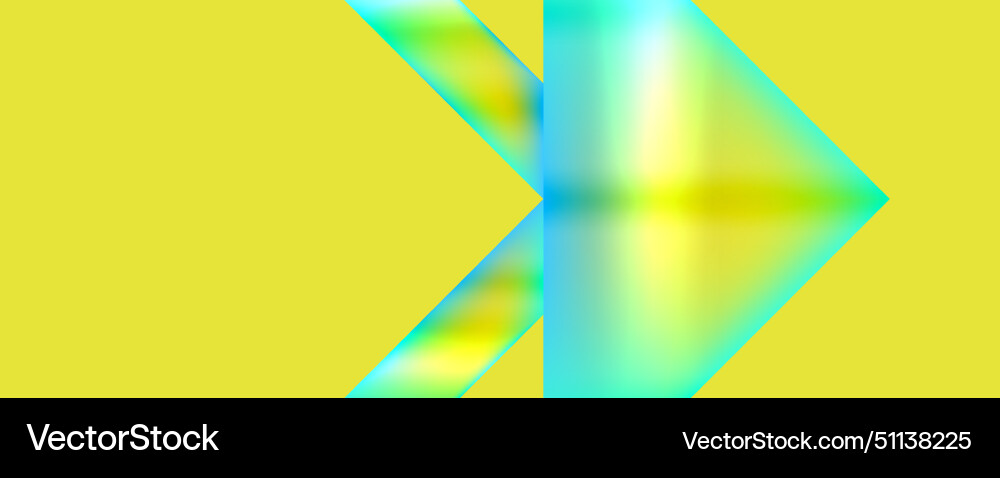 Vibrant electric blue arrow on symmetrical yellow Vector Image
