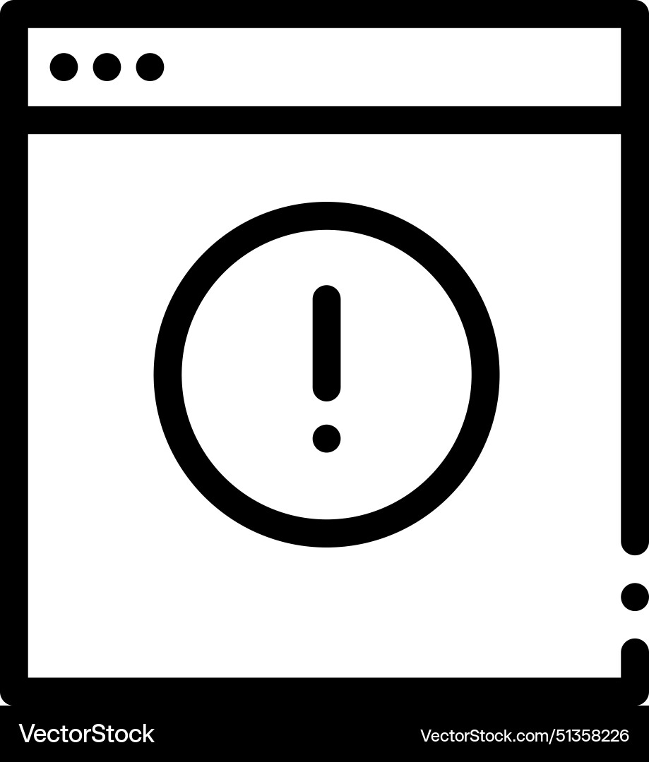 Attention icon thin linear style design isolated Vector Image