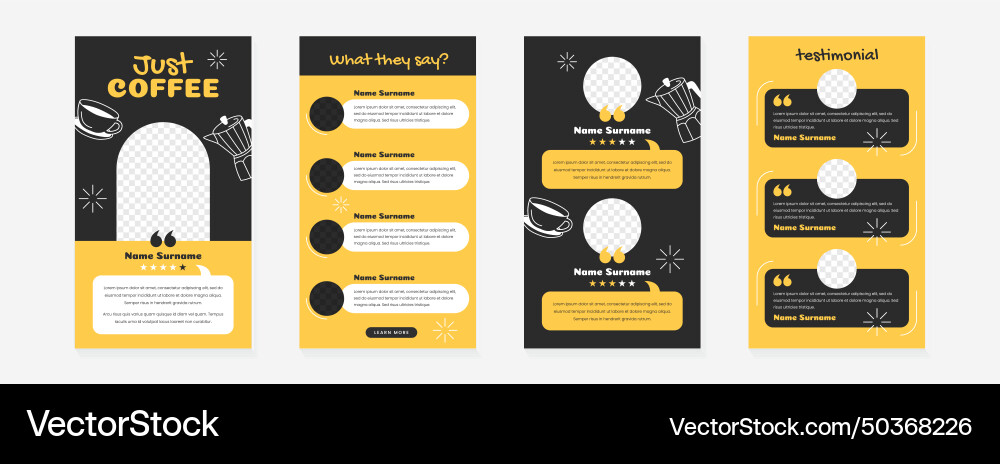 Customer service review template testimonial Vector Image