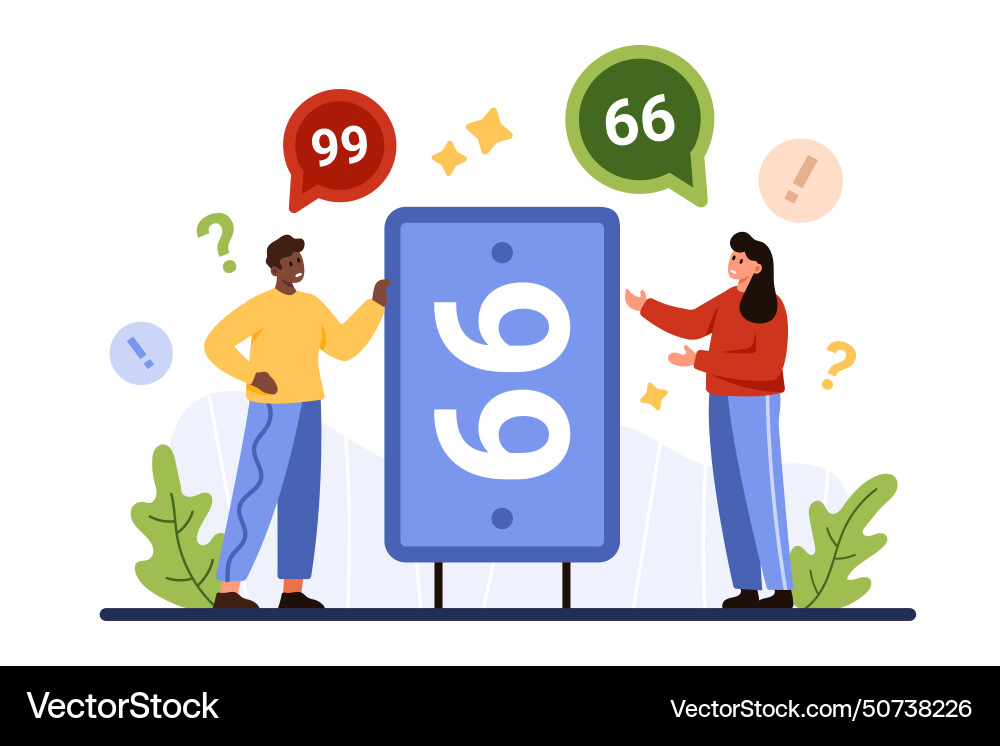 Differences in interpretation of ambiguous facts Vector Image