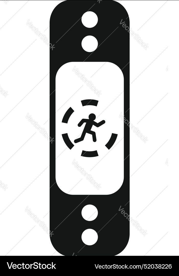 Fitness tracker displaying running man icon Vector Image