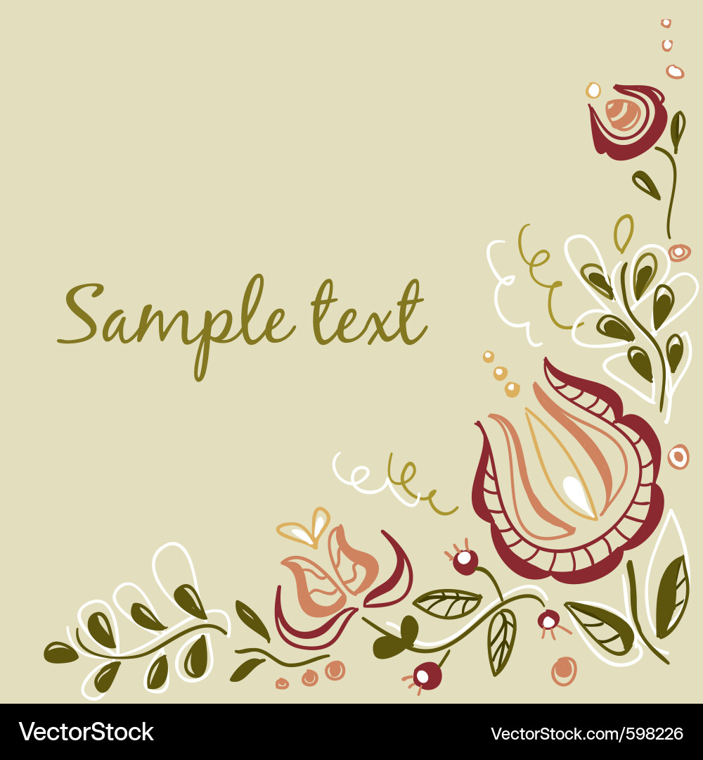 Floral Frame Decoration Royalty Free Vector Image