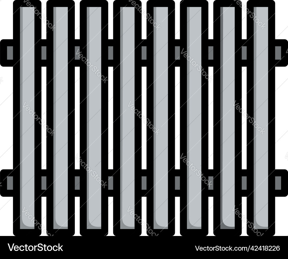 Icon of construction fence Royalty Free Vector Image