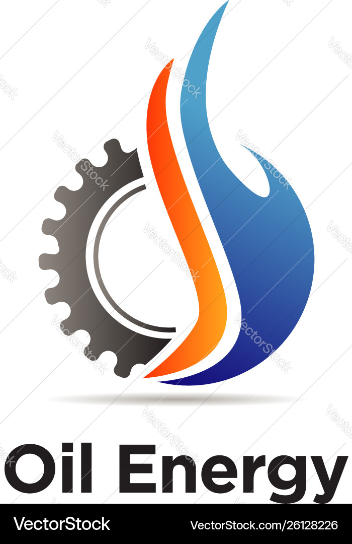 Oil machine engineering logo sign symbol icon Vector Image