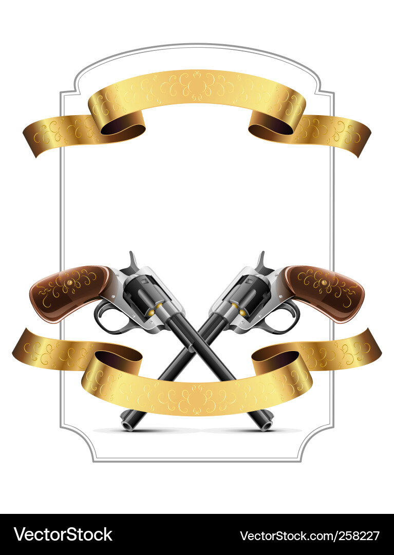 Gun revolver Royalty Free Vector Image - VectorStock