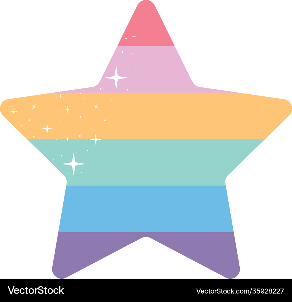 LGBTQ Pride Star Royalty Free Vector Image - VectorStock