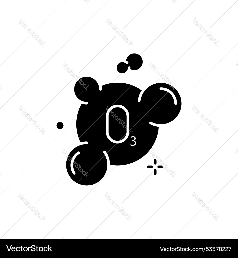 Ozonation icon set o3 molecule cleaning symbol Vector Image