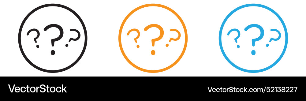 Question mark logo set collection for web app ui Vector Image