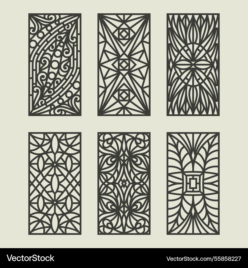 Set of rectangular panels Royalty Free Vector Image