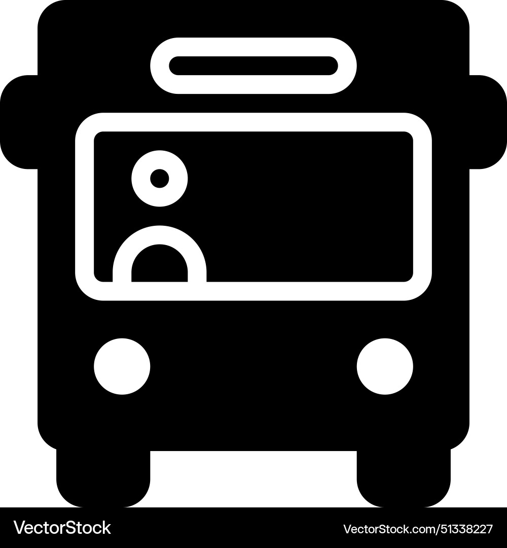 Shuttle bus solid icon travel pick up symbol Vector Image