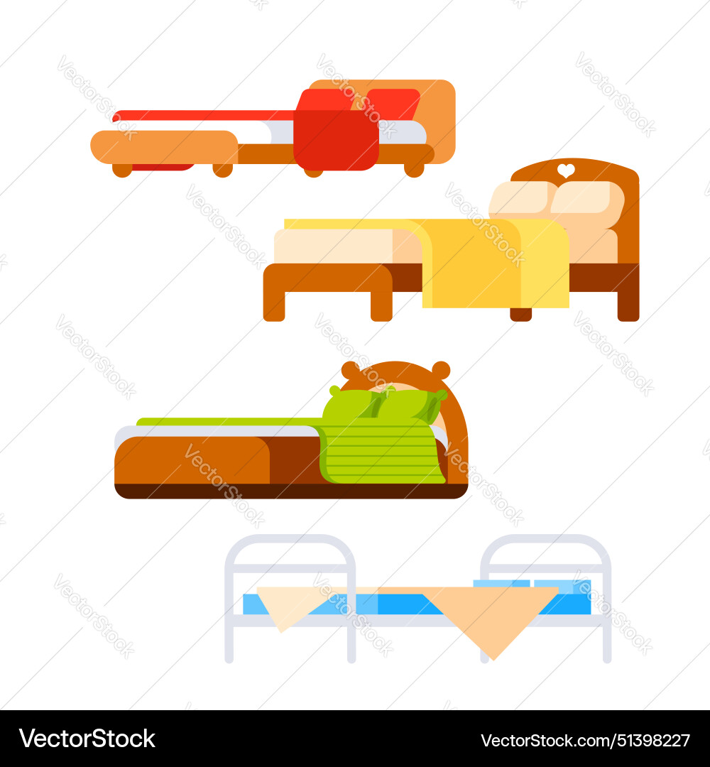 Sleeping bed sofa for living apartment beds Vector Image