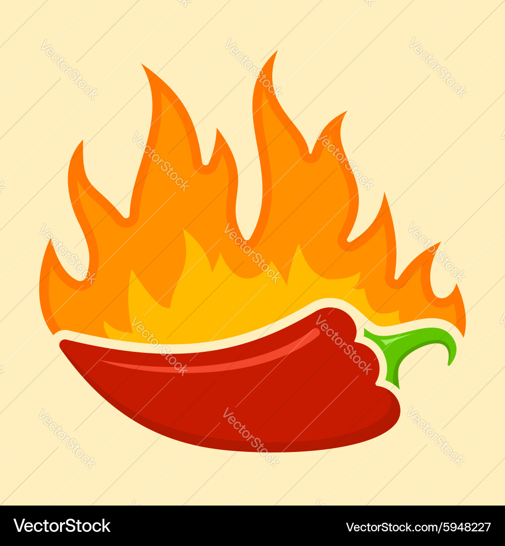 Spicy Red Chili Pepper Royalty Free Vector Image