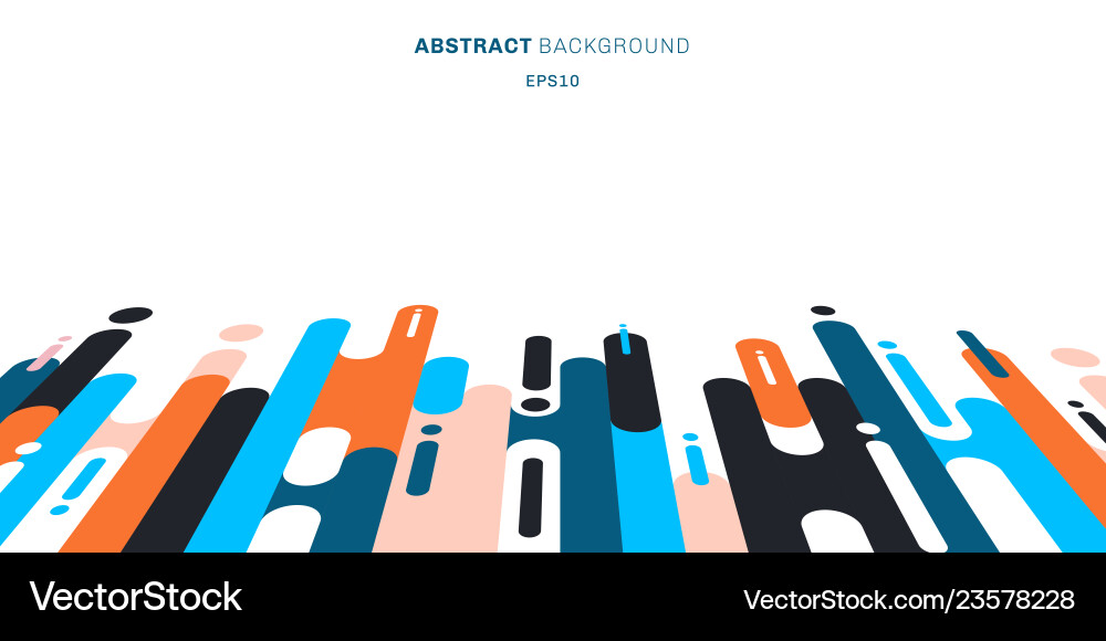 Abstract colorful rounded shapes lines transition Vector Image