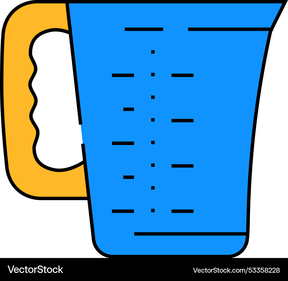Cooking measuring cup icon color Royalty Free Vector Image
