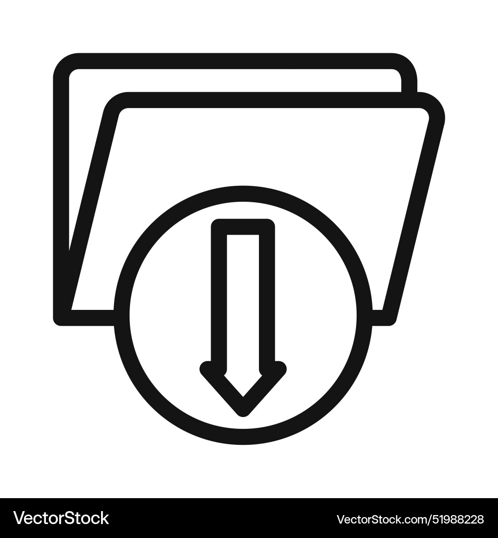 Digital download folder icon perfect for file Vector Image