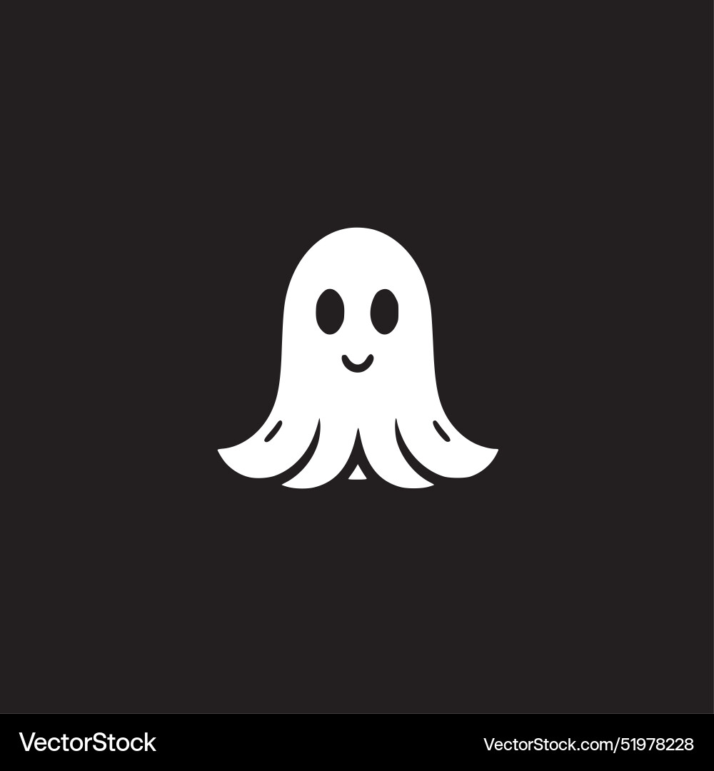 Ghost - minimalist and simple silhouette Vector Image