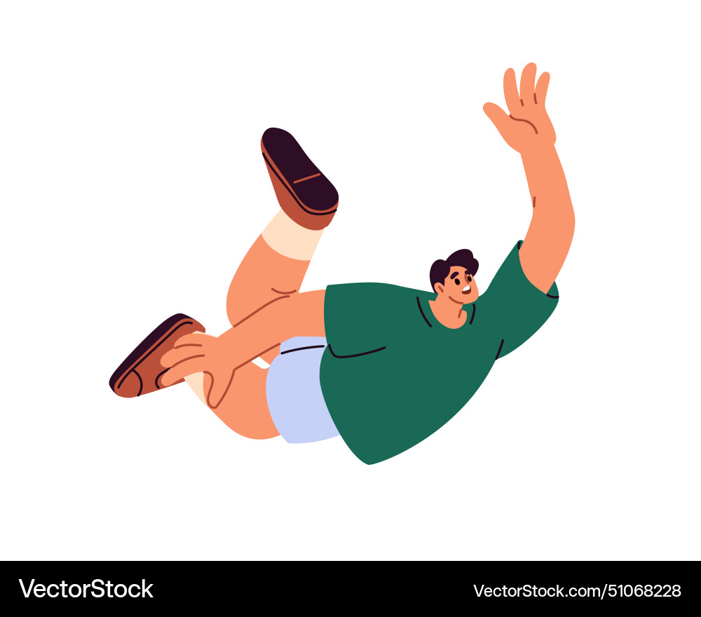 Man falling down psychological concept failure Vector Image
