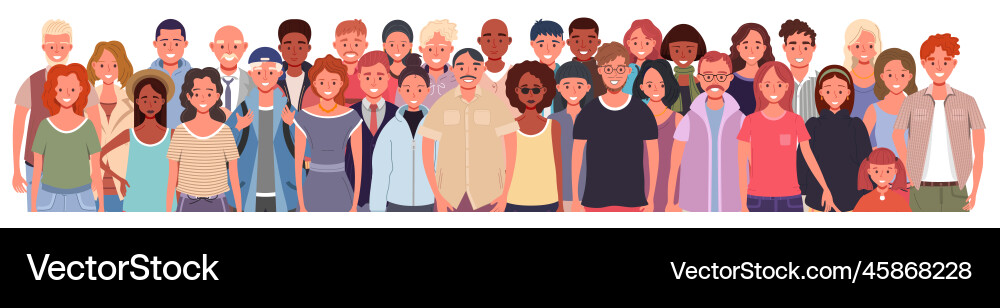 Multinational group of people isolated Royalty Free Vector