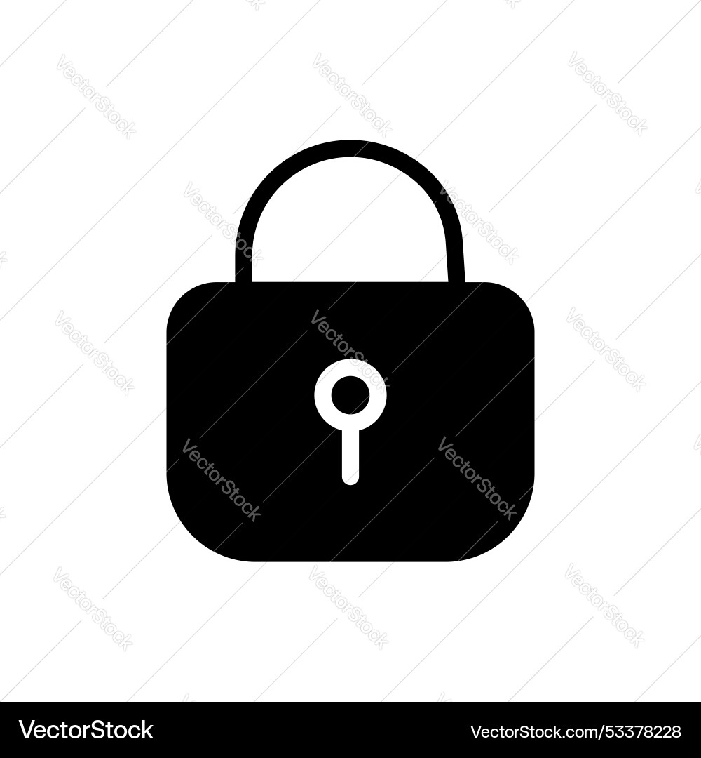 Padlock icon set lock unlock key symbol Royalty Free Vector