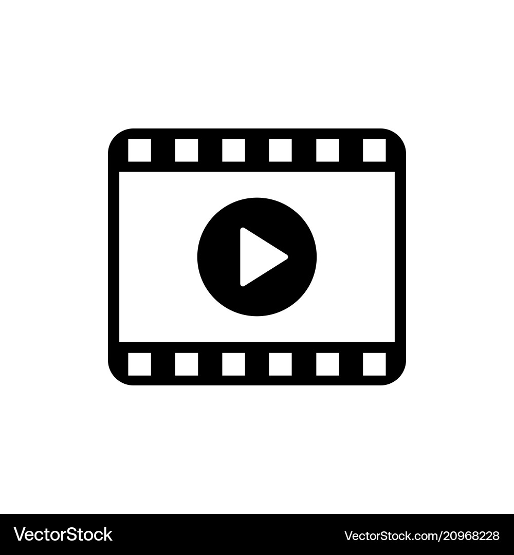 Play video icon movie player symbol Royalty Free Vector