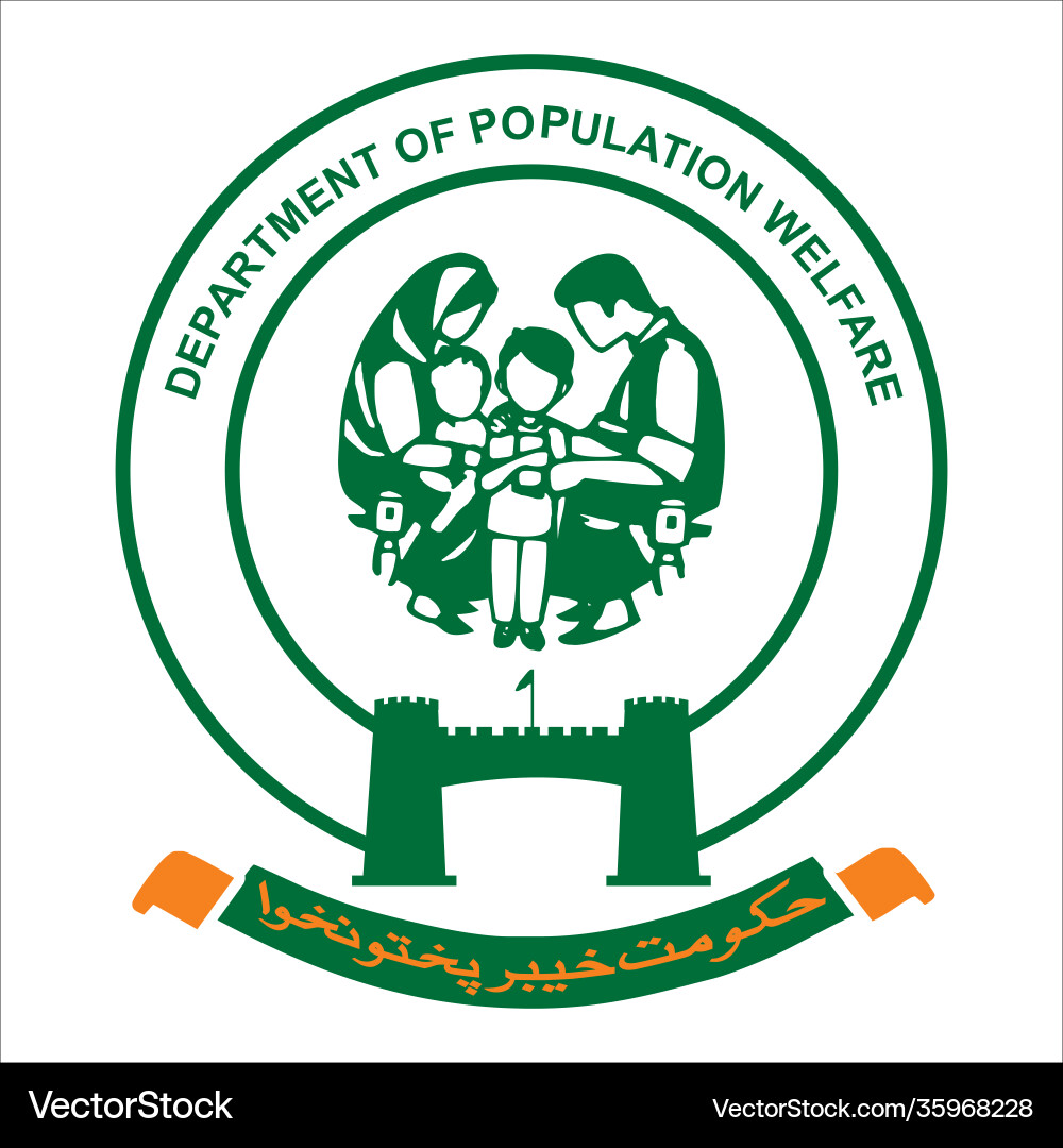 Population welfare department pwdkp logo Vector Image