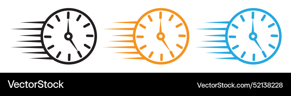 Quick time logo set collection for web app ui Vector Image