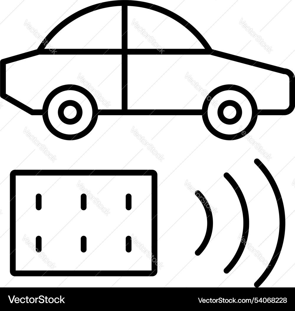 Remote vehicle line icon design Royalty Free Vector Image