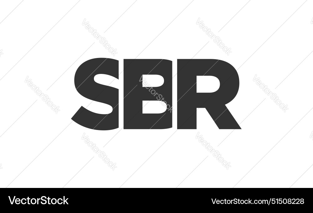 Sbr logo design template with strong and modern Vector Image