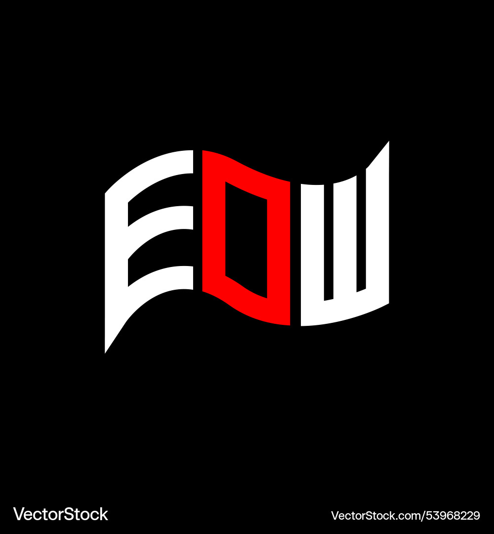 Eow logo design simple and modern Royalty Free Vector Image