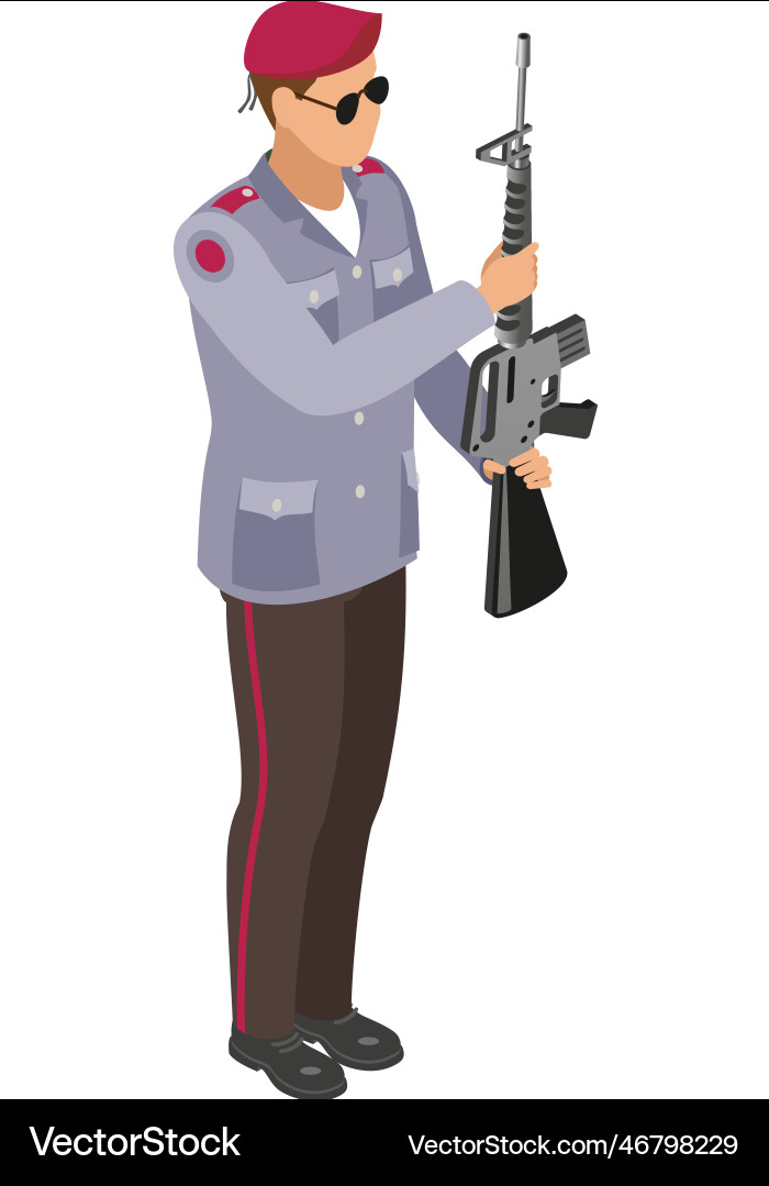 Military Soldier Icon Royalty Free Vector Image