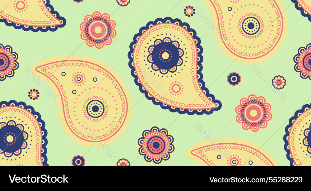 Paisley silk at floral rug pattern classical Vector Image