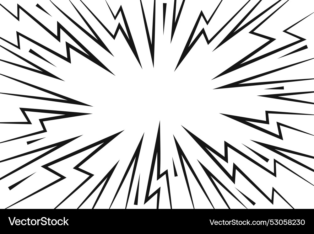 Comic Thunder Burst Effect Royalty Free Vector Image
