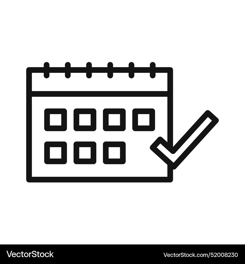 Event calendar check icon perfect for scheduling Vector Image