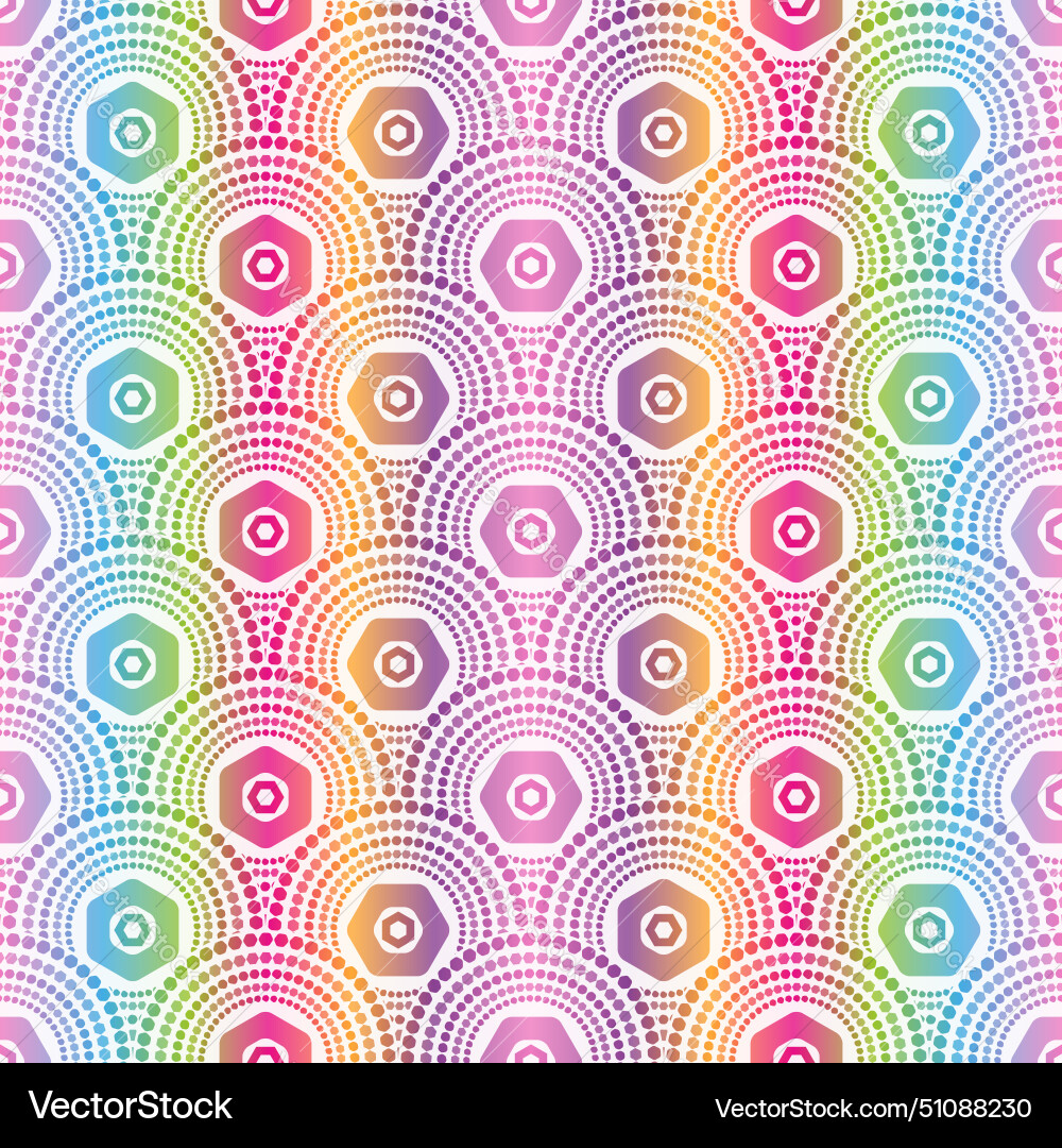 Hand drawn rainbow gradient seamless geometric Vector Image