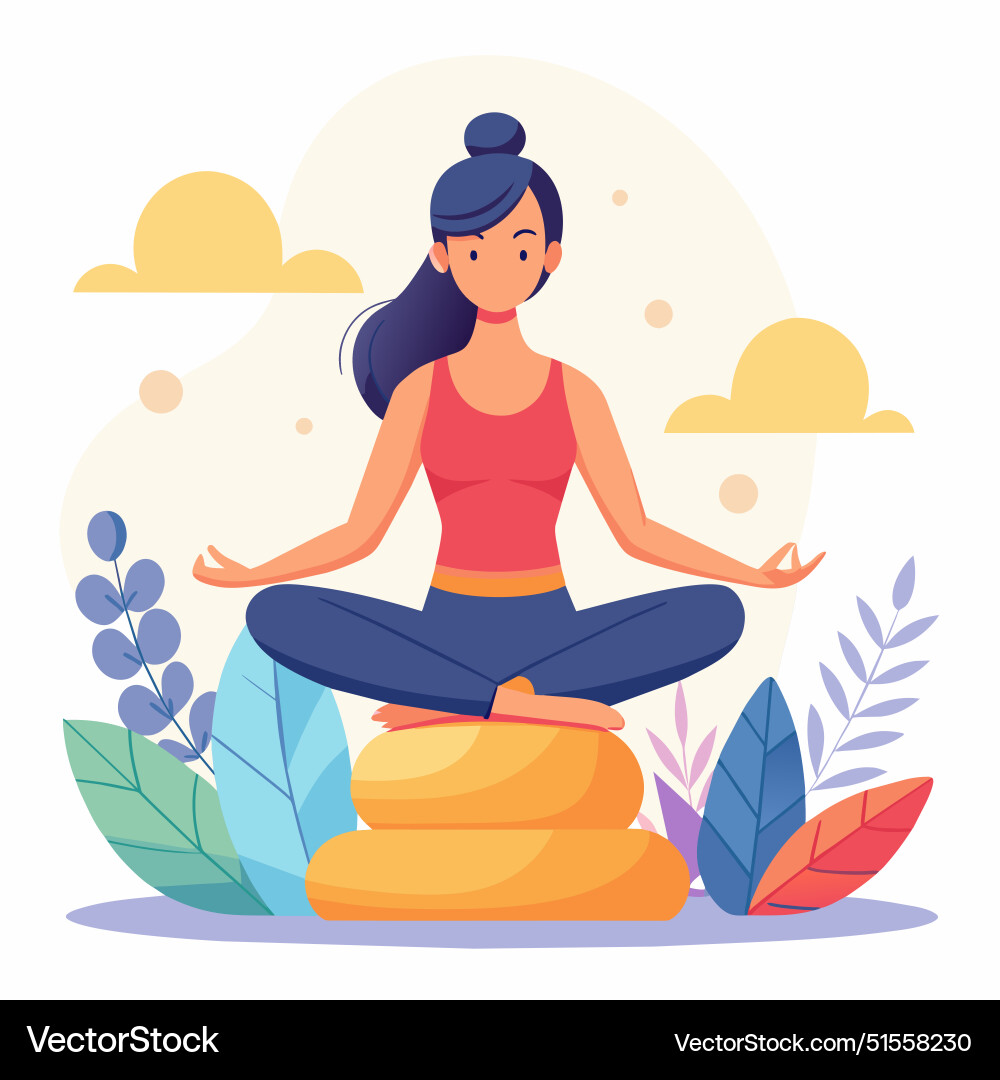 Harmony balance or meditation mindfulness Vector Image