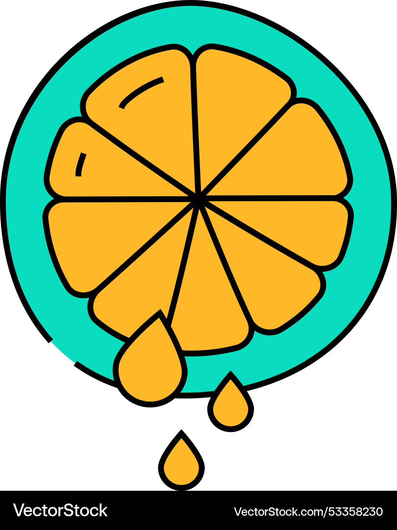 Lemon juice add icon color Royalty Free Vector Image