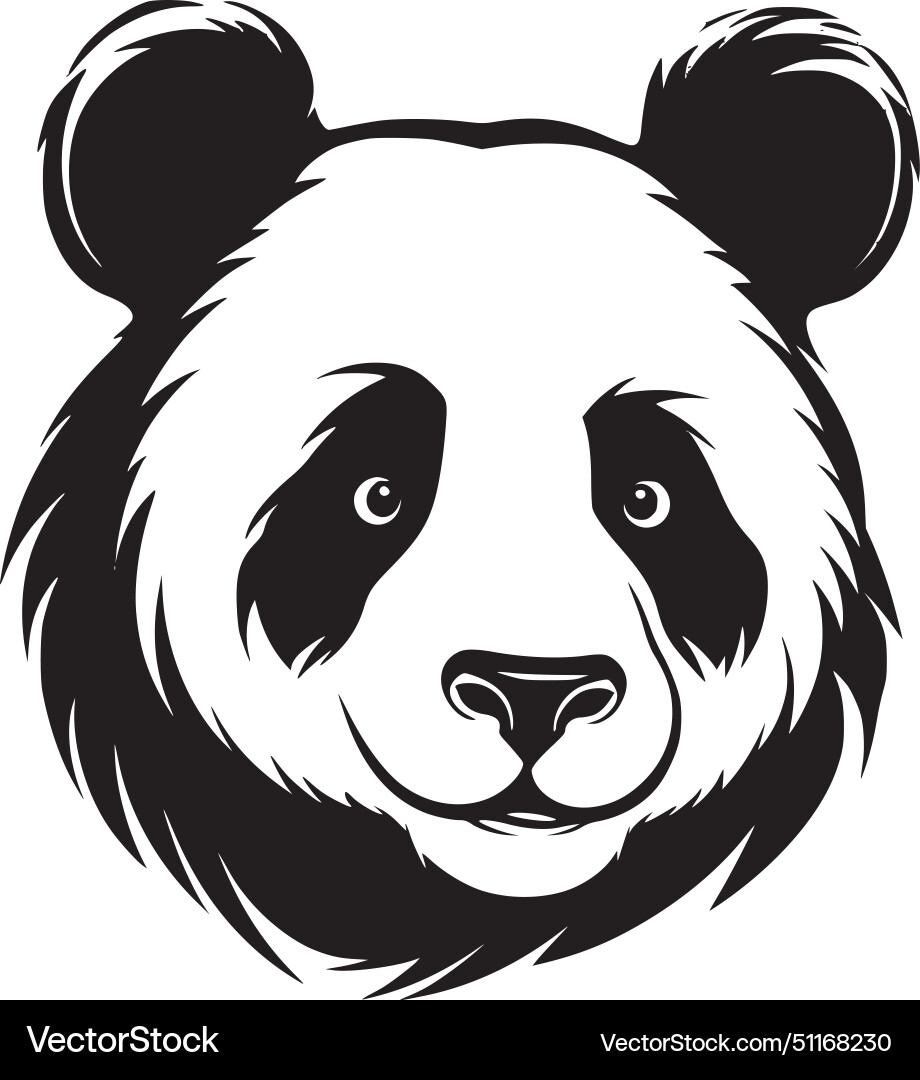 Panda - black and white isolated icon Royalty Free Vector