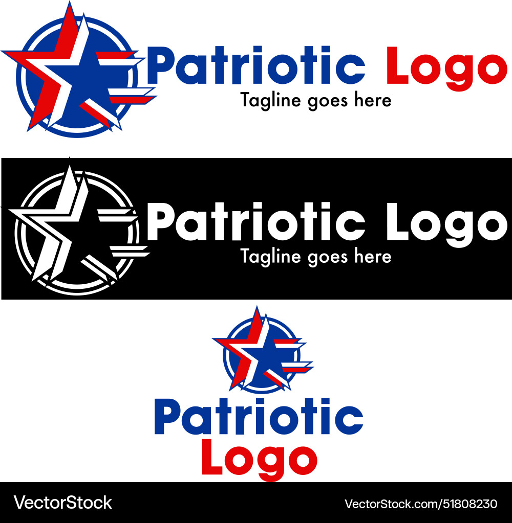 Patriotic logo Royalty Free Vector Image - VectorStock