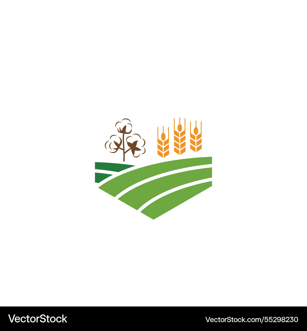 Stylized agricultural logo Royalty Free Vector Image
