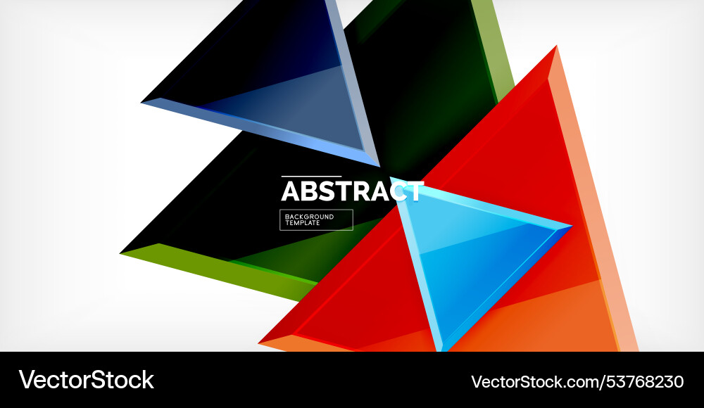 Triangle glass shapes geometric abstract Vector Image