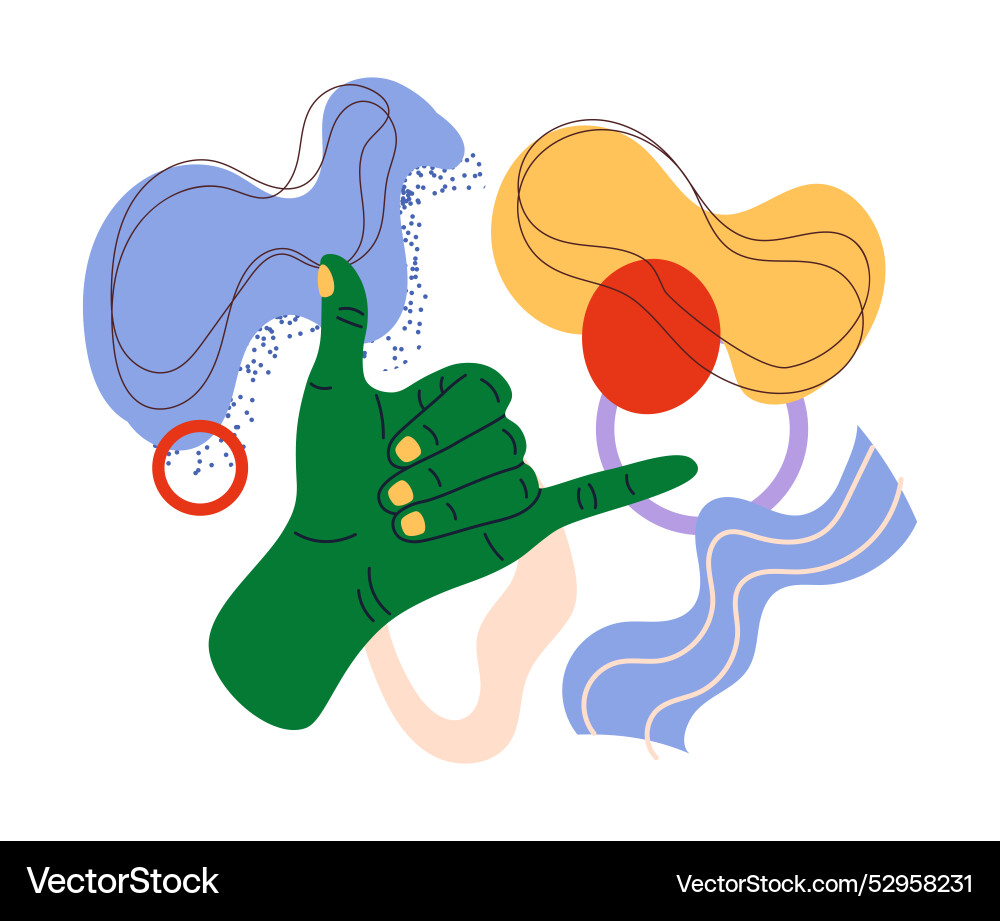 Abstract shapes colorful figures collage flat Vector Image