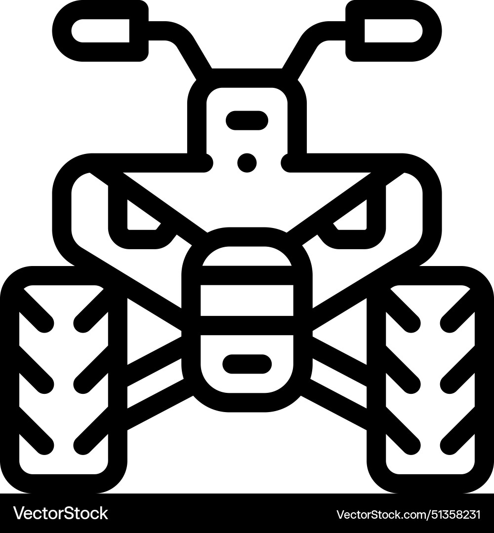 Atv icon thin linear style design isolated Vector Image