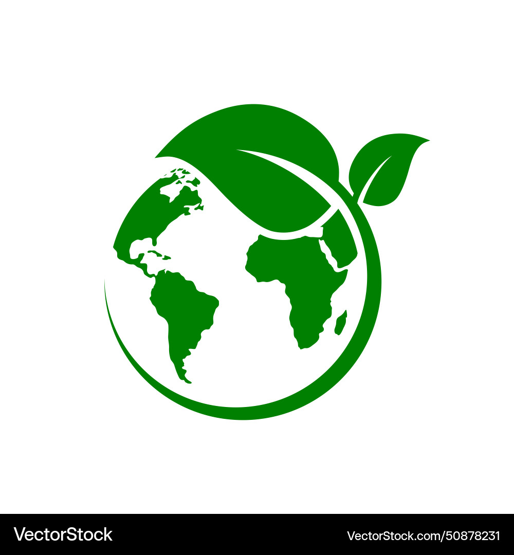 Ecology world symbol and save earth Royalty Free Vector
