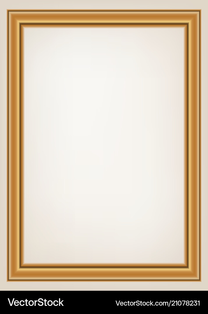 Golden vintage frame Royalty Free Vector Image