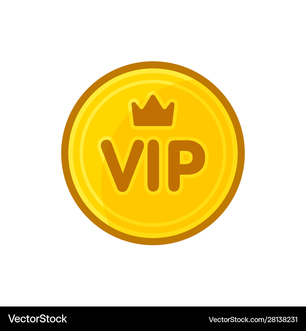 Golden VIP Icon - Luxury Symbol Royalty Free Vector Image