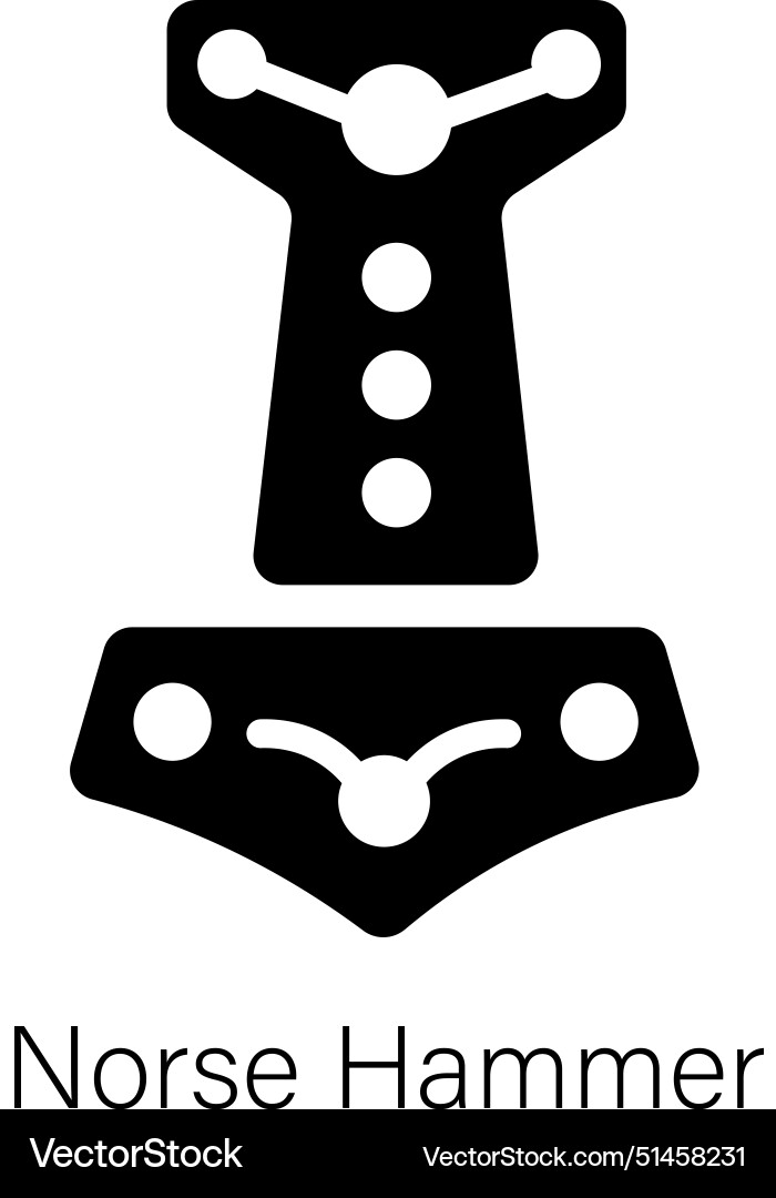 Norse hammer Royalty Free Vector Image - VectorStock