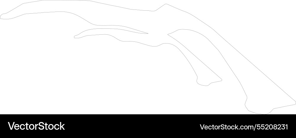 North abaco the bahamas outline map Royalty Free Vector